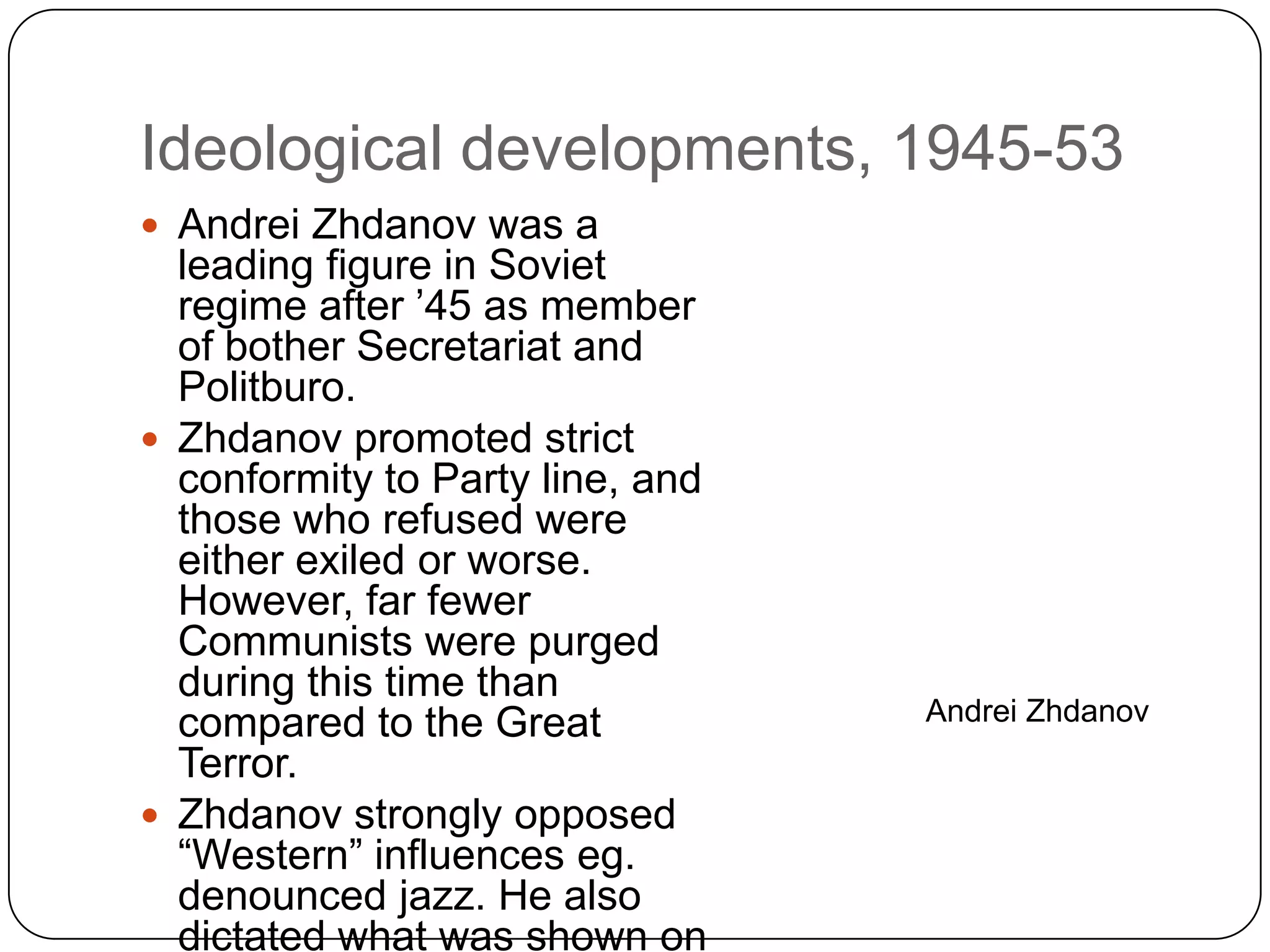 Political Developments 1945 1953 | PPTX