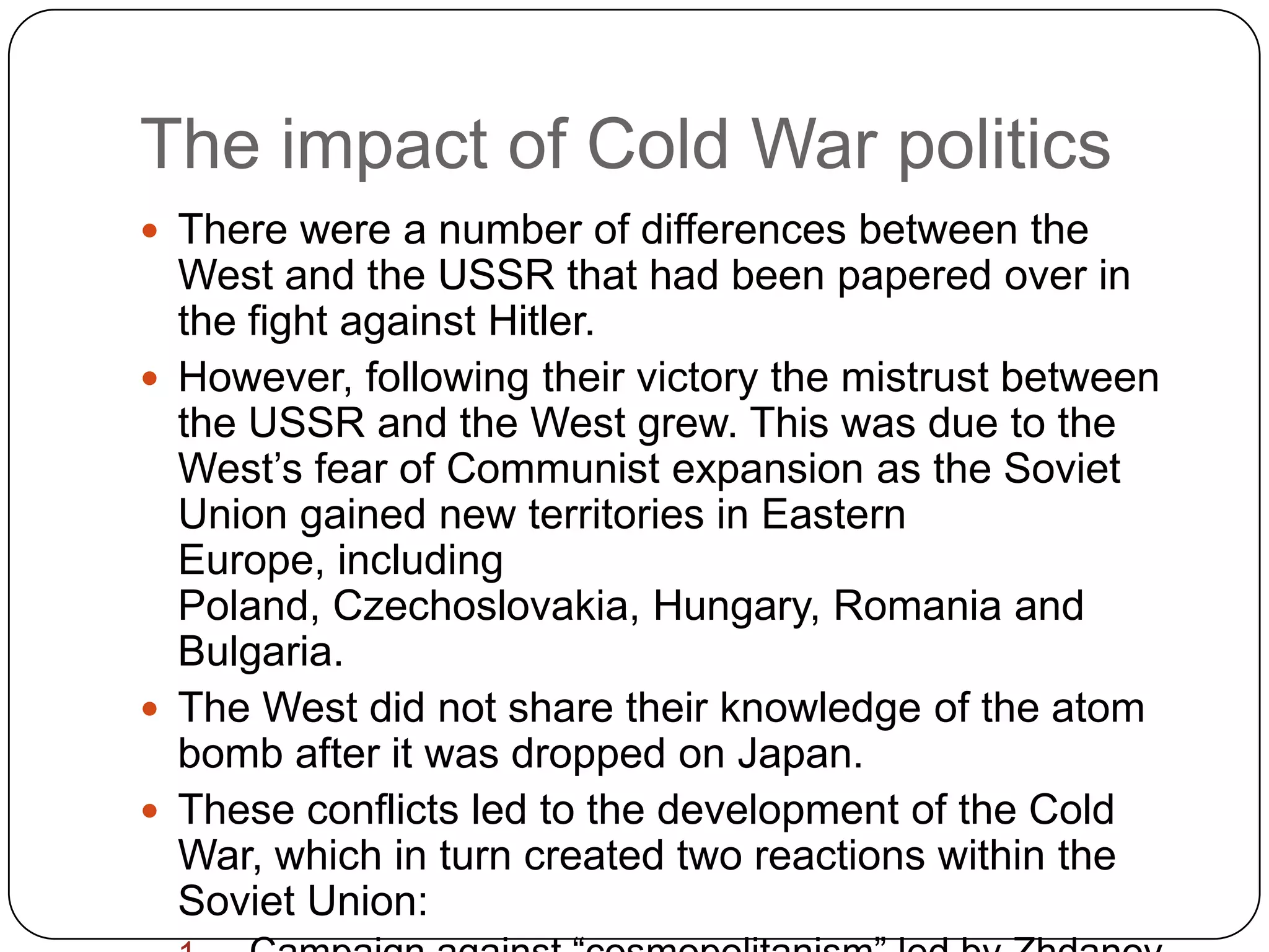 Political Developments 1945 1953 | PPTX