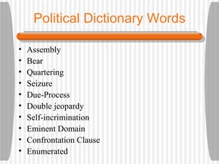 Political dictionary lesson | PPT