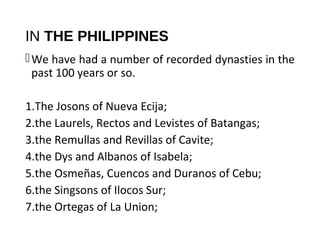 Philippine Political dynasty | PPT