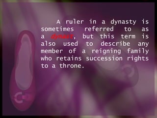 Political dynasty | PPTX