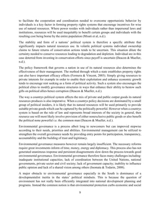 Political ecology of environmental management; a critical review of ...
