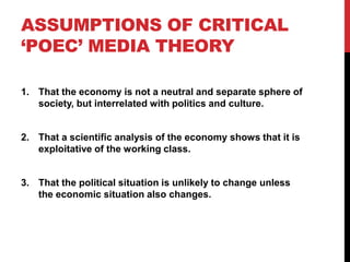 Political economy in Media studies | PPTX