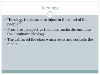 Political Economy of Mass Communication | PPTX