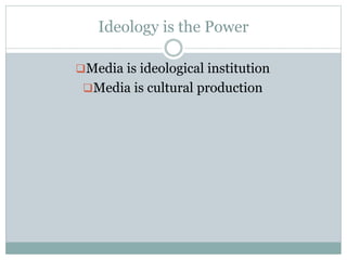 Political Economy of Mass Communication | PPTX