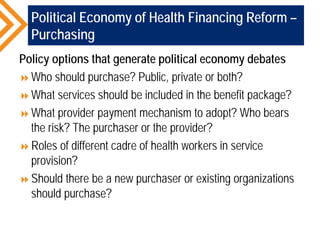 Political economy of healthcare financing reforms | PPT