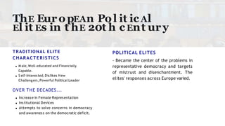 The Development of Political Elites in Europe | PPTX