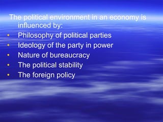 Political environment of business | PPT
