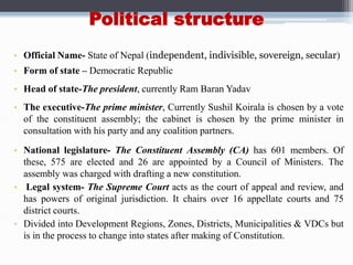 Current Political Environment of nepal | PPTX