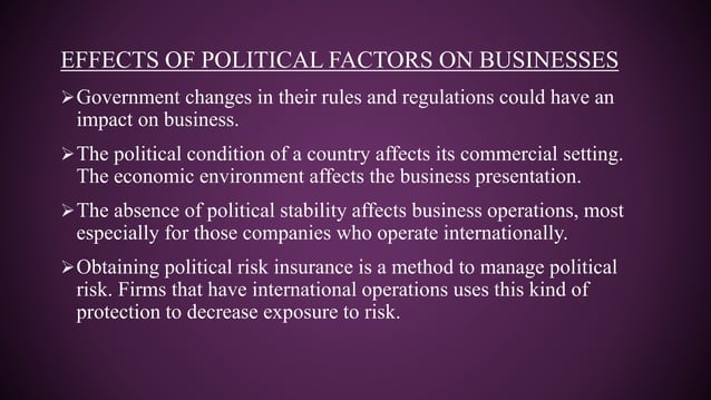 Political factors affecting business | PPTX