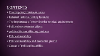 Political factors affecting business | PPTX