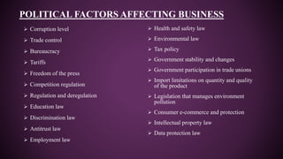 Political factors affecting business | PPTX