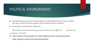 Political factors affecting business | PPT