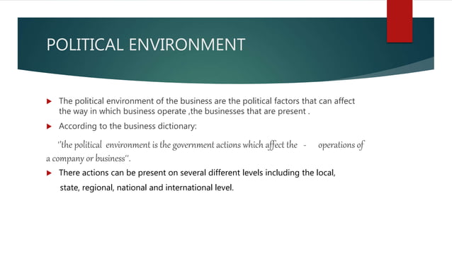 Political factors affecting business | PPT