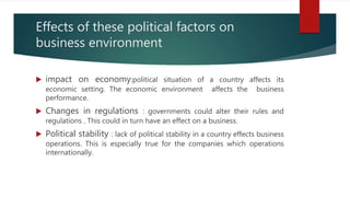 Political factors affecting business | PPT