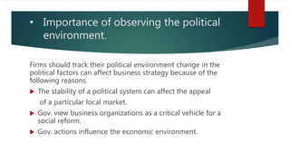 Political factors affecting business | PPT