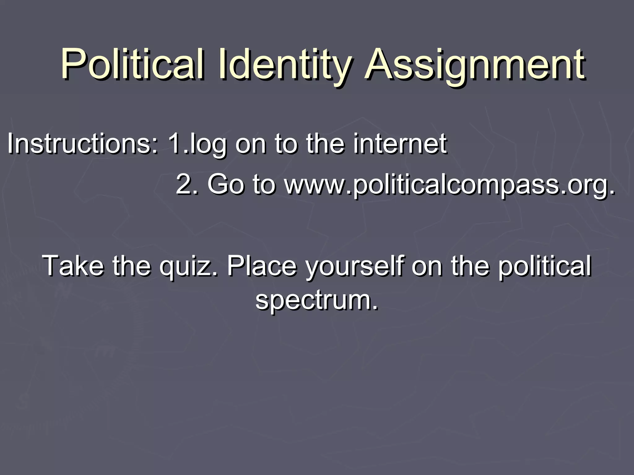 Political Identity Assignment | PPT