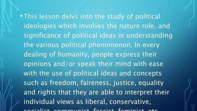 POLITICAL IDEOLOGIES | PPTX | Politics