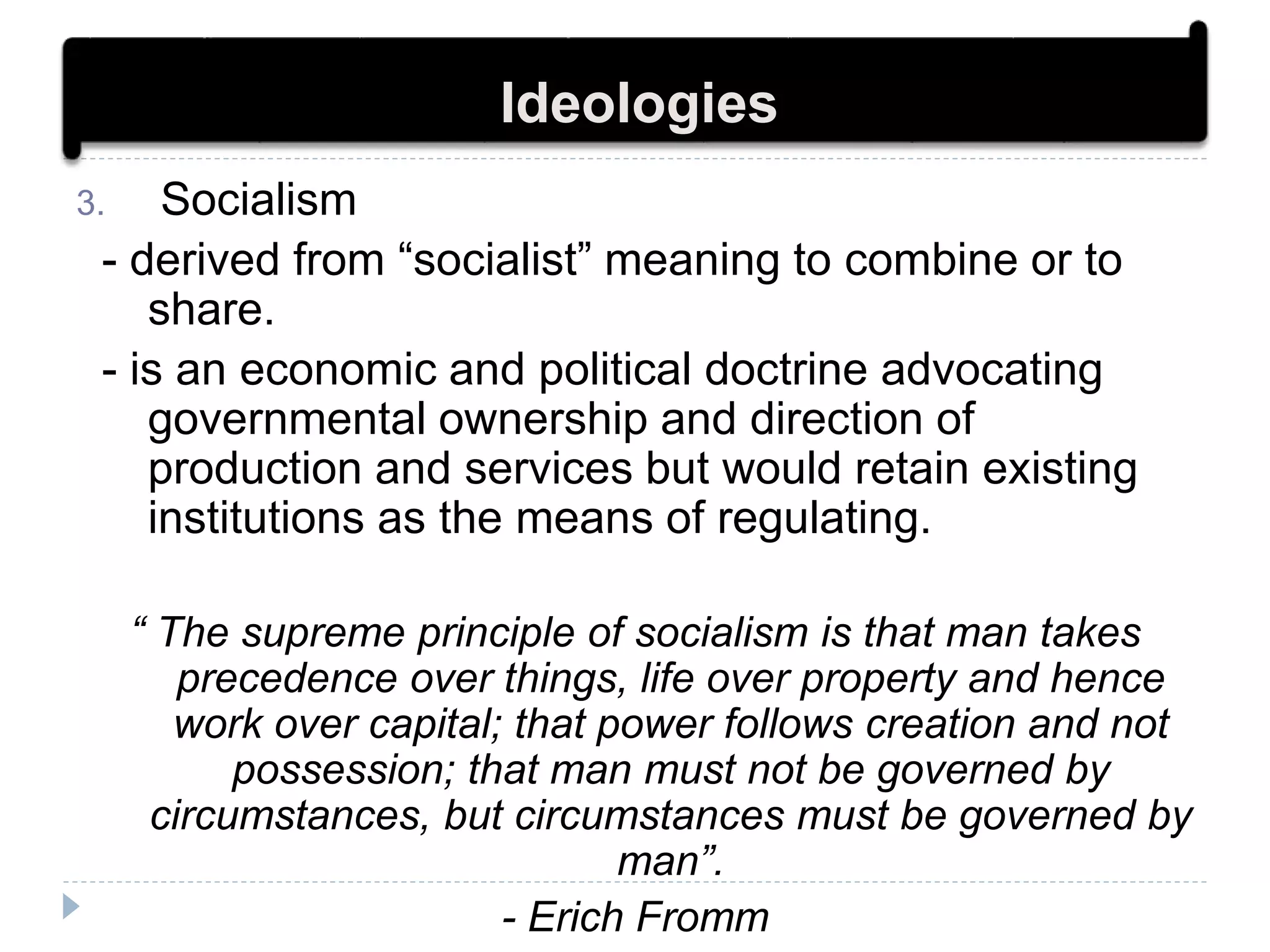Political ideologies lesson 2 | PPTX