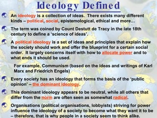 Political ideologies and beliefs | PPT