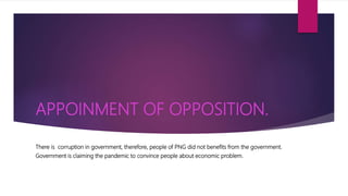 Political in png benefits its people | PPT