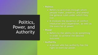POLITICAL AND LEADERSHIP STRUCTURES | PPTX