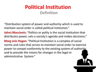 Political institution ch 22 | PPTX