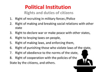 Political institution ch 22 | PPTX