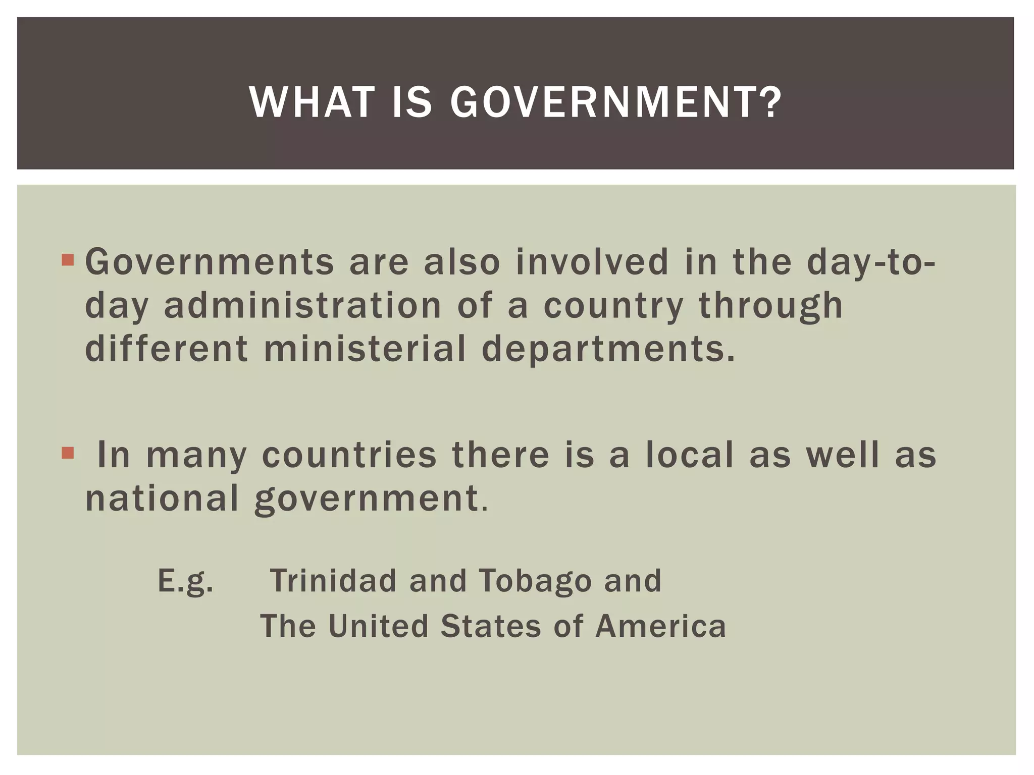 Political institutions government | PPTX