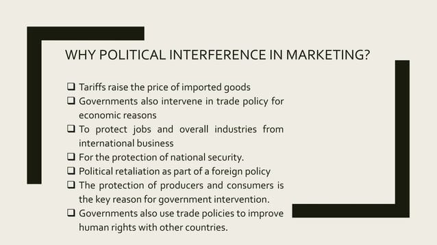 Political interference | PPTX | Commodities | Economy