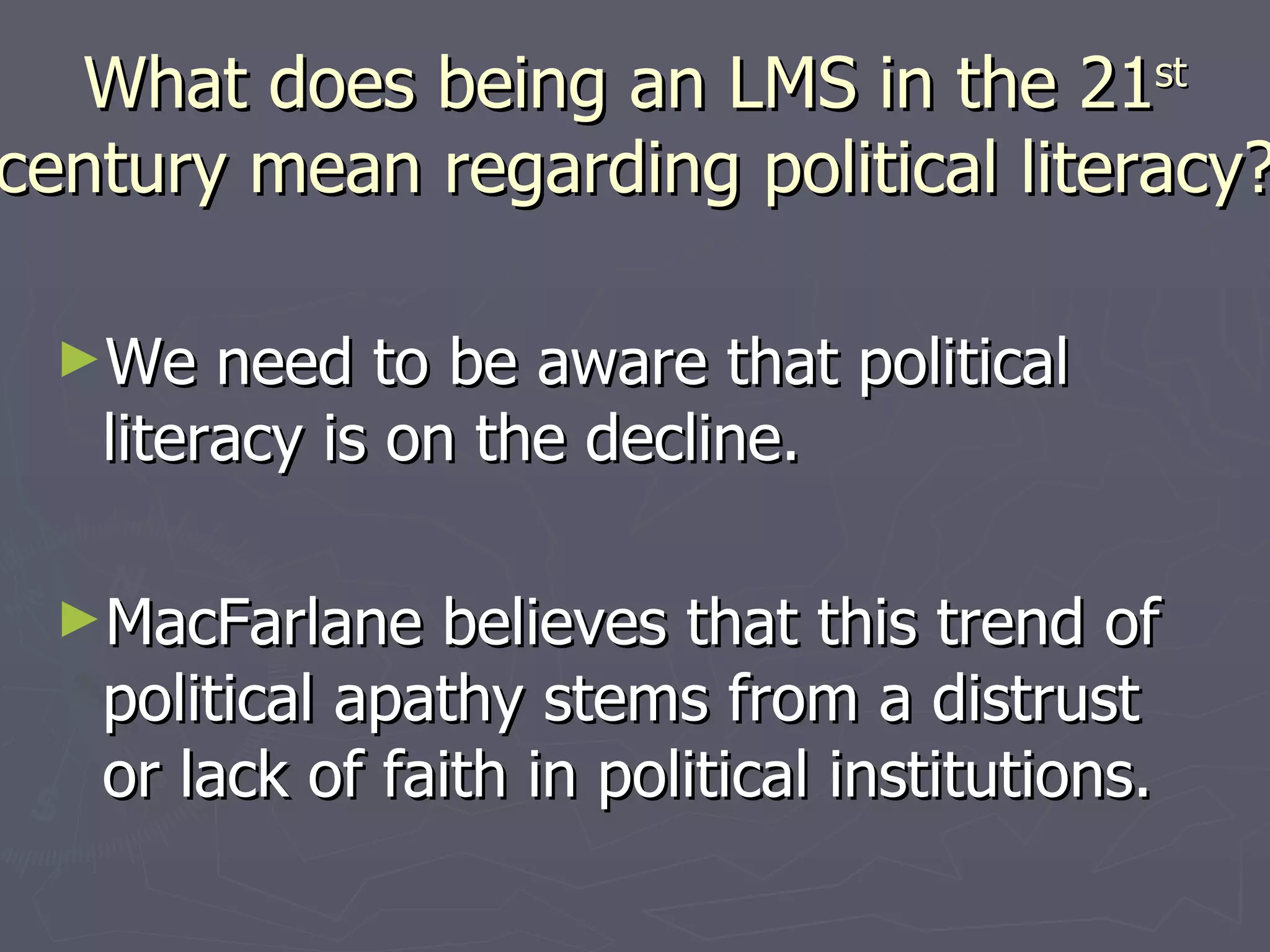 Political literacy | PPT