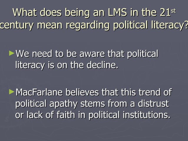 Political literacy | PPT