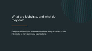 Political Lobbying 101 - How to create lasting change | PDF | Civic ...