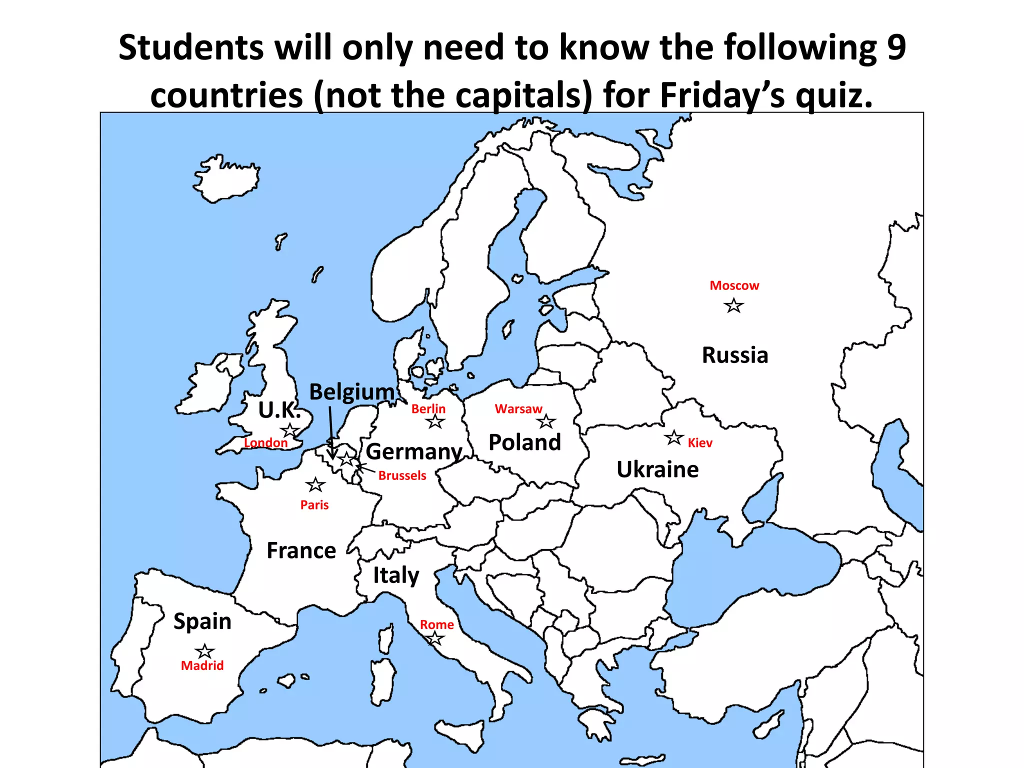 Political map answers w capitals | PPTX | Europe Travel | Travel Locations