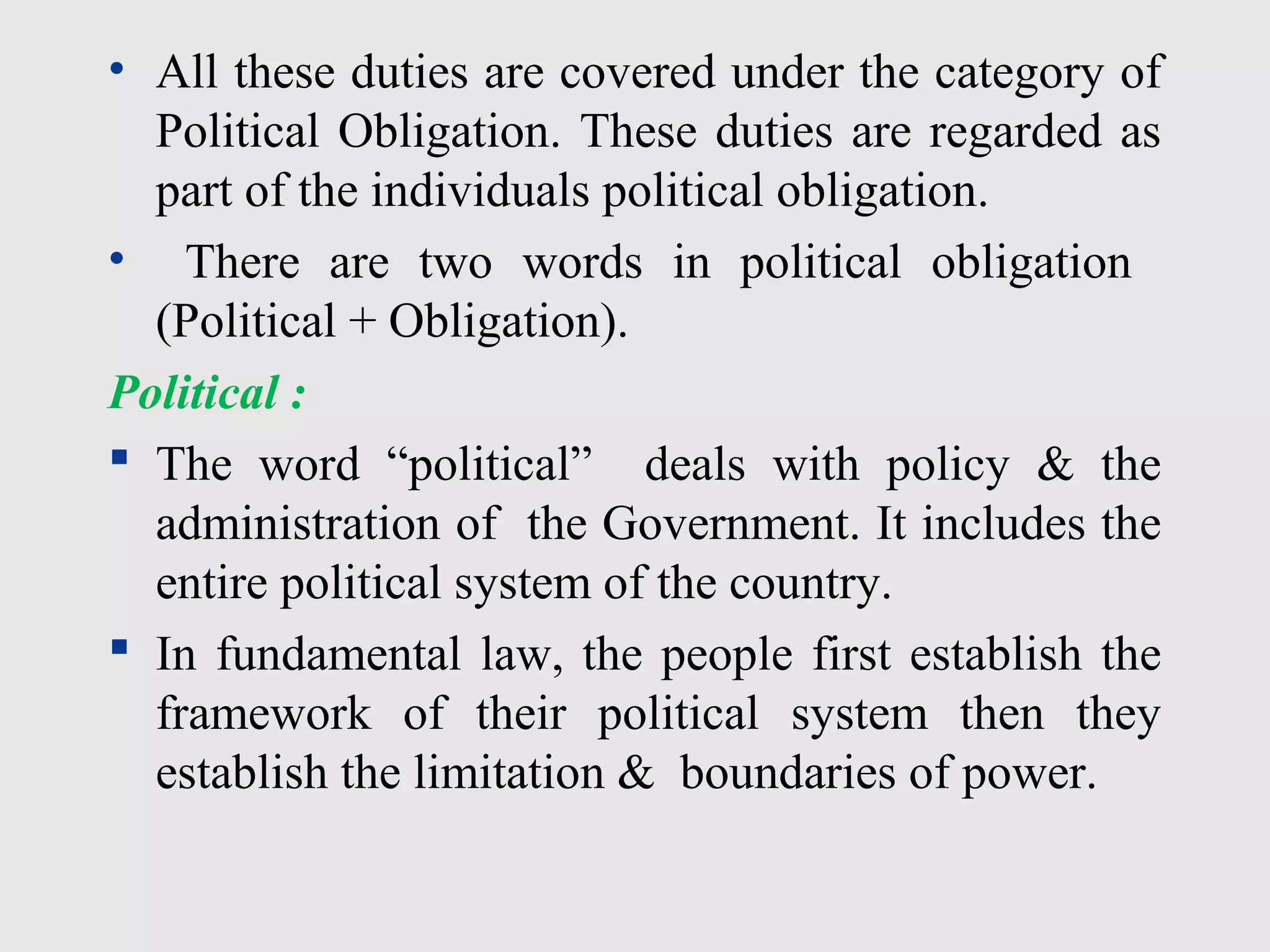 Political obligation | PPT