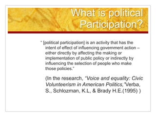 Political participation | PPTX