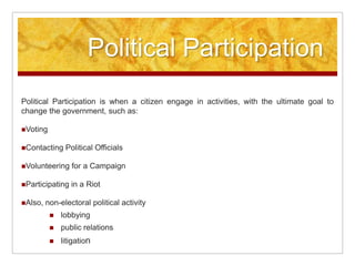 Political participation | PPTX