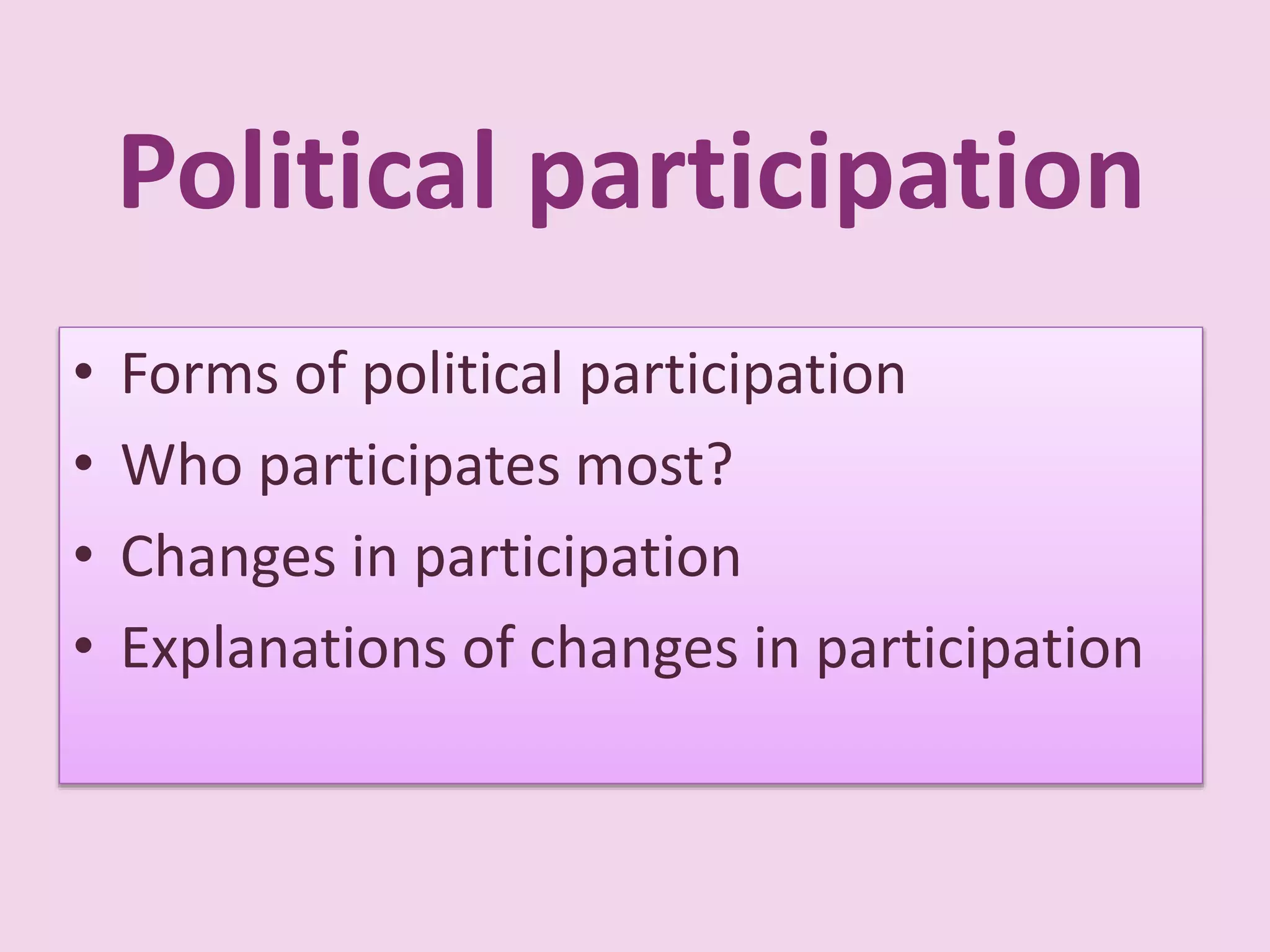 Political participation | PPTX