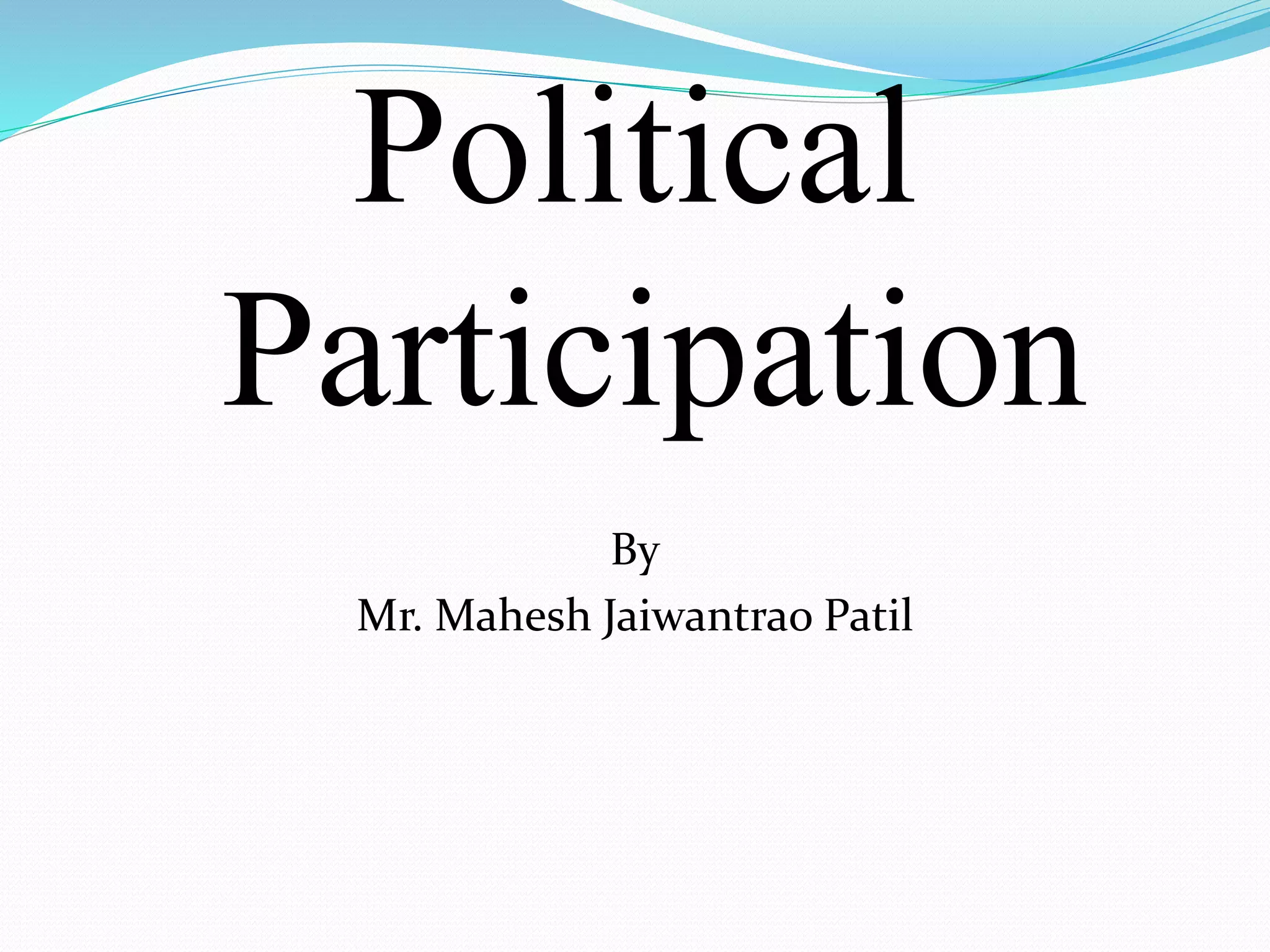 Political participation | PPTX