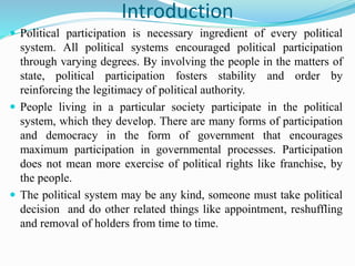 Political participation | PPTX