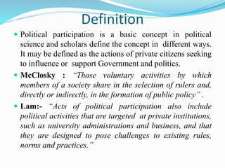 Political participation | PPTX