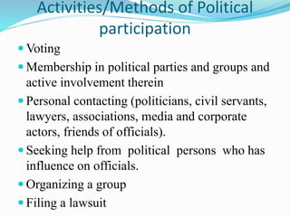 Political participation | PPTX