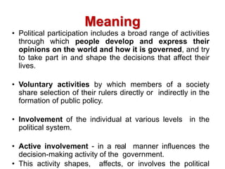 Political Participation | PPTX
