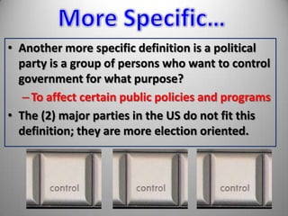 Political Parties in America | PPTX
