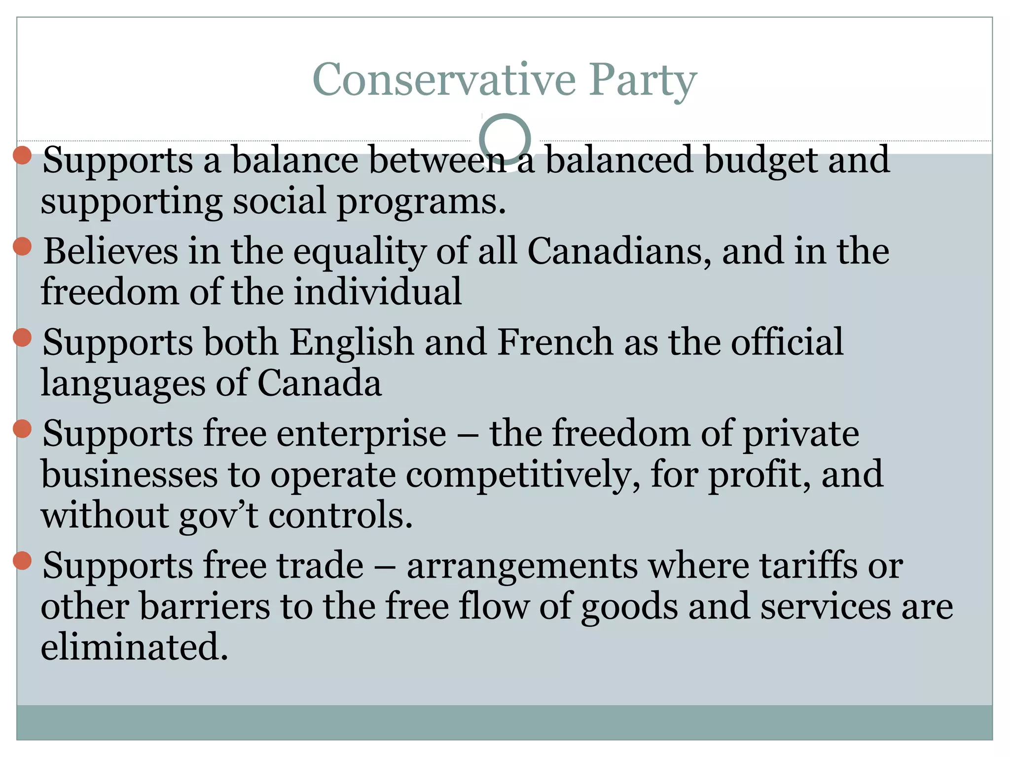 Canadian Federal Political parties | PPT