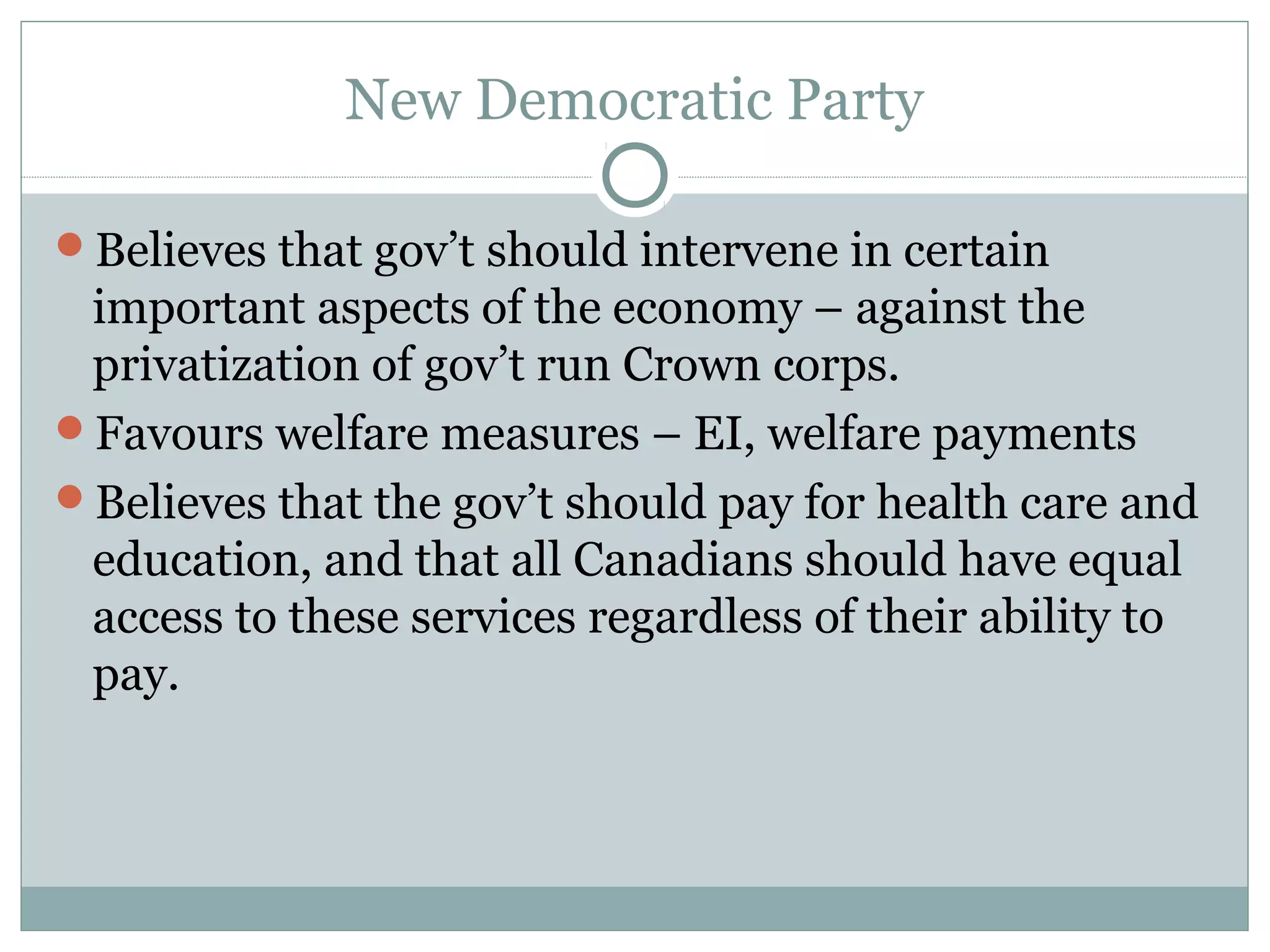 Canadian Federal Political parties | PPT