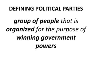 Political Parties: In the Philippine Setting | PPTX