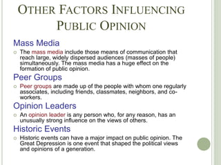 POLITICAL PARTIES, INTEREST GROUPS, PUBLIC OPINION, ELECTORAL PROCESS ...