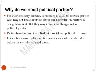 Political parties CLASS X 10 | PDF