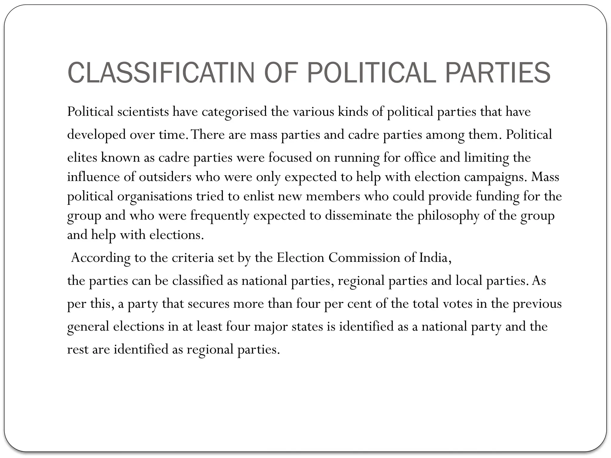 POLITICAL PARTIES.pptx hvhvhvhvhyvhyfvhyfvhyfvhy | PPTX